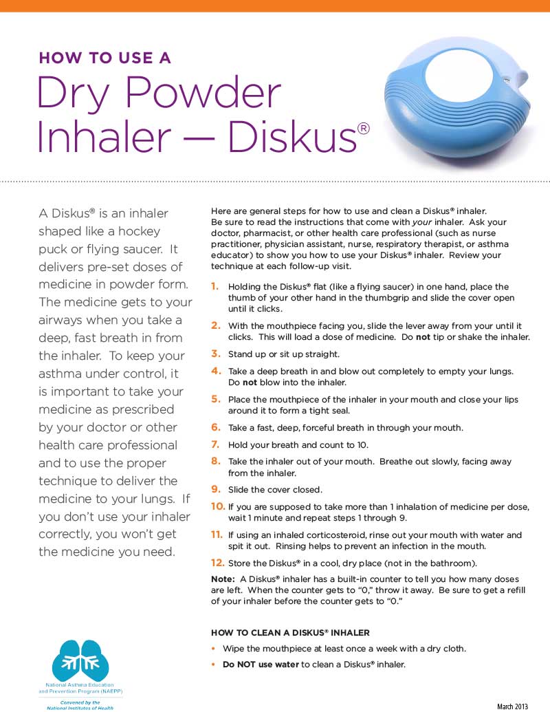How to Use a Diskus Inhaler - VHAN Content Hub